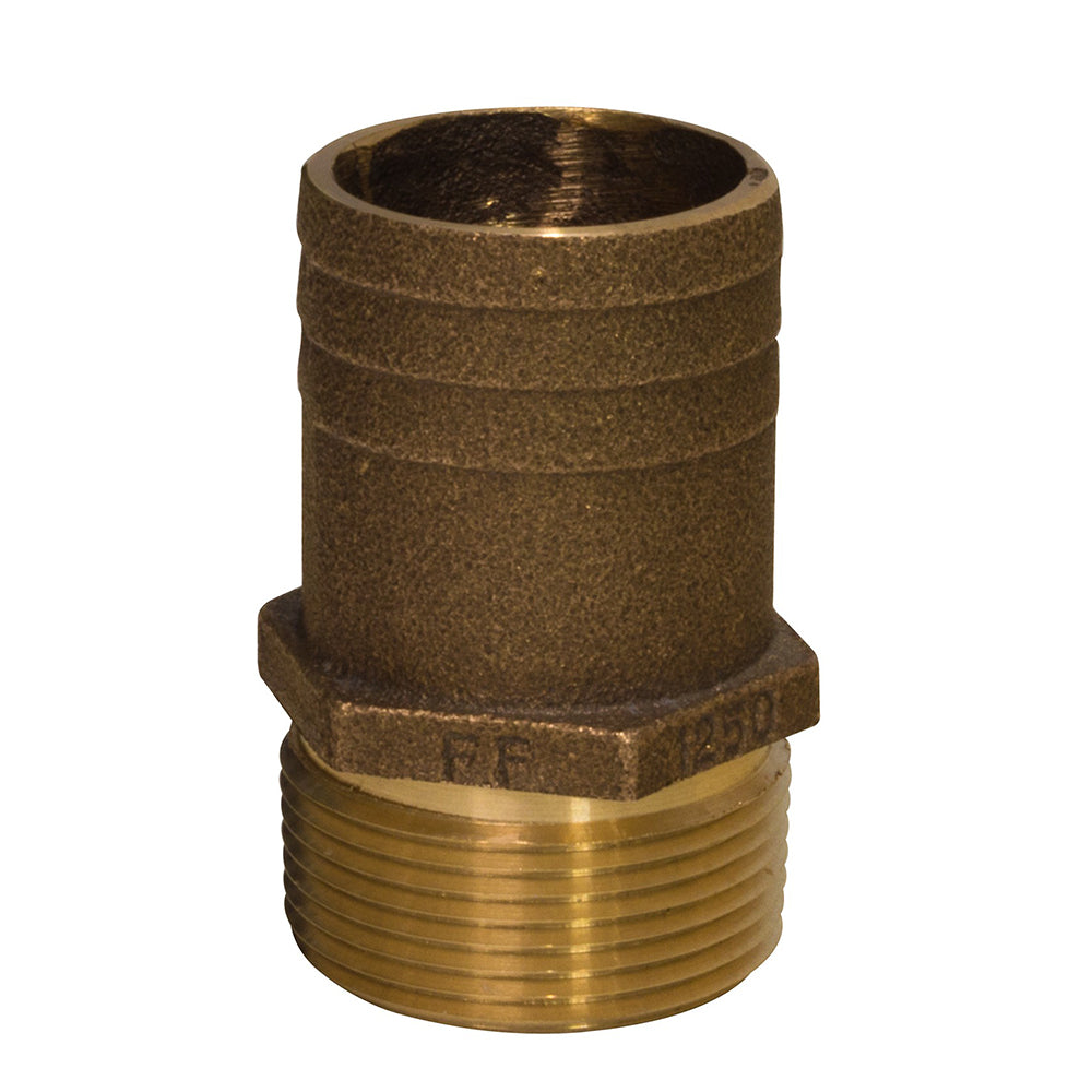 GROCO 114 NPT x 112 Bronze Full Flow Pipe to Hose Straight Fitting ...