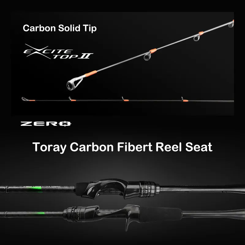 PureLure ZERO Carbon BFS Casting/Spinning Trout Rod UL 2PC 1.9m-2.46m ...