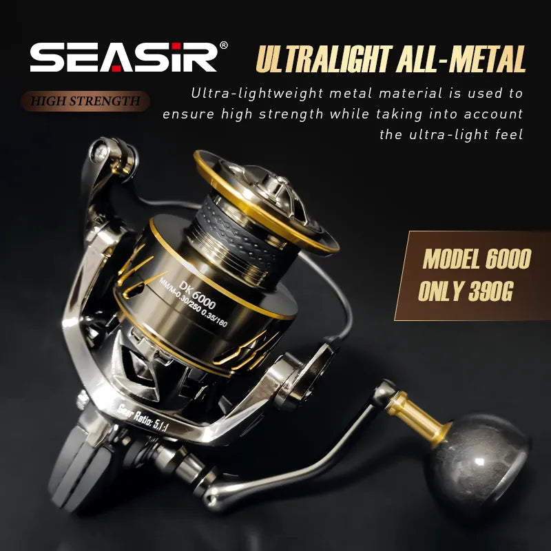 Seasir Dark Knight Spinning Reel 7+1BB 30Kg Super Max Drag 30kg 7+1BB ...