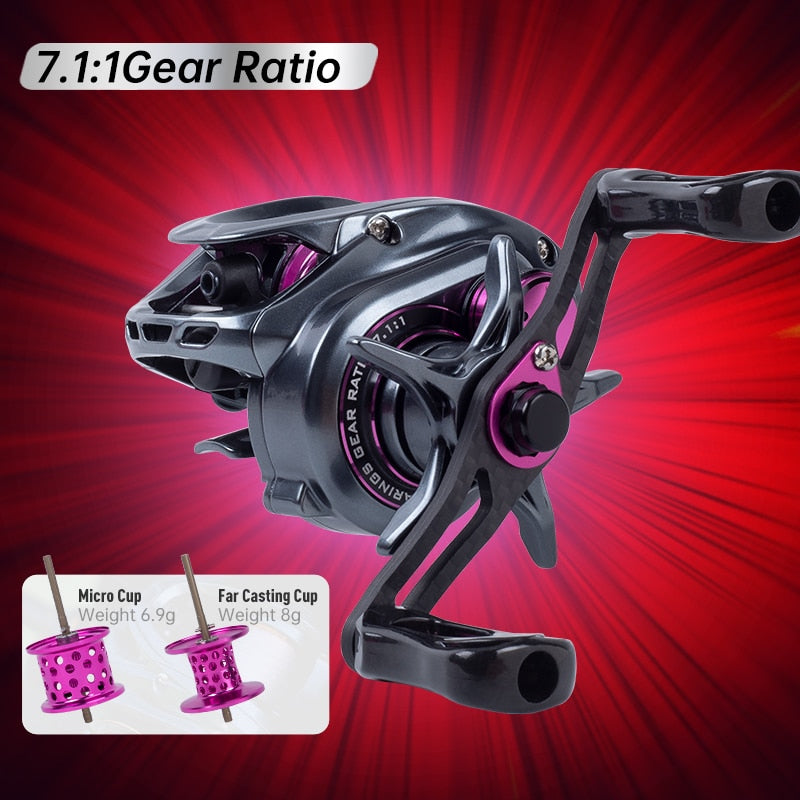 Kingdom Micro Monster Ultralight BFS Baitcasting Reel 7.1:1/8.1:1 8+1B ...